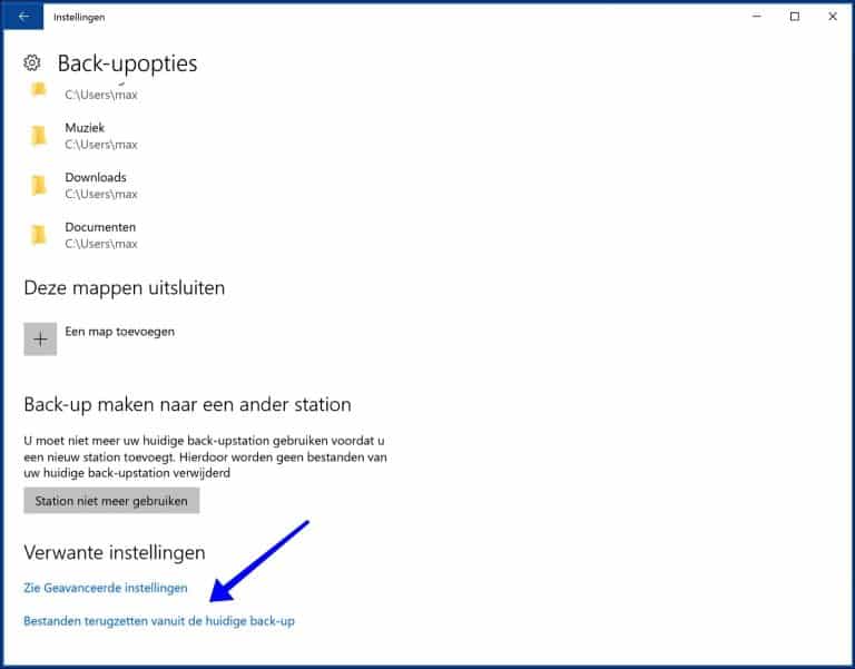 Bestandsgeschiedenis back-up maken & herstellen in Windows