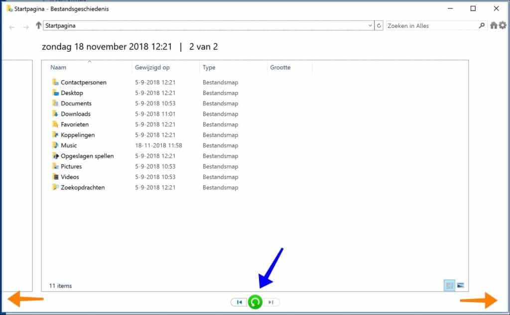Bestandsgeschiedenis back-up maken & herstellen in Windows