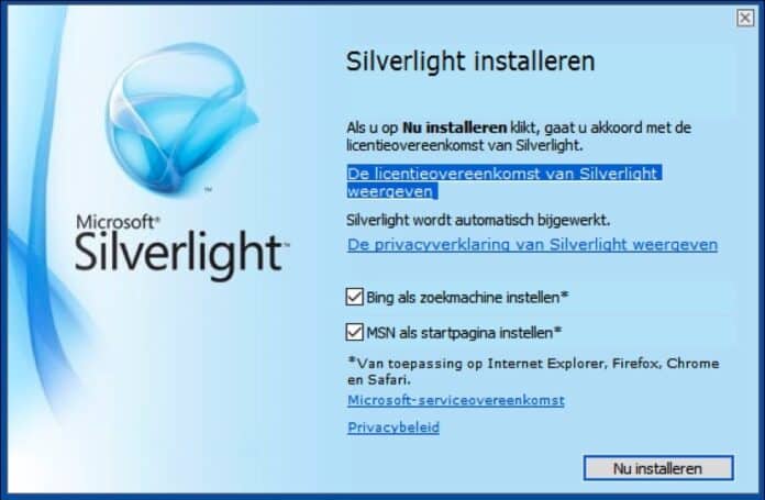 Silverlight installeren voor Google Chrome, Firefox, IE en Safari ...