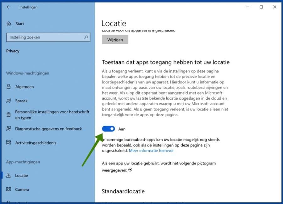 Windows 10 locatie instellingen instellen en beheren