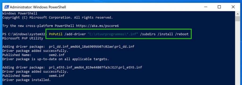 Backup maken van Windows 10 drivers en drivers herstellen