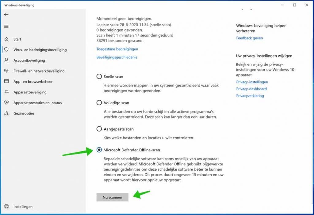 Dit is hoe U een Windows Defender Offline scan uitvoert