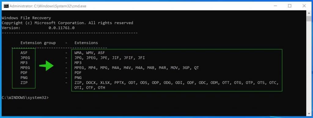 Windows File Recovery (Winfr.exe) - Bestanden herstellen