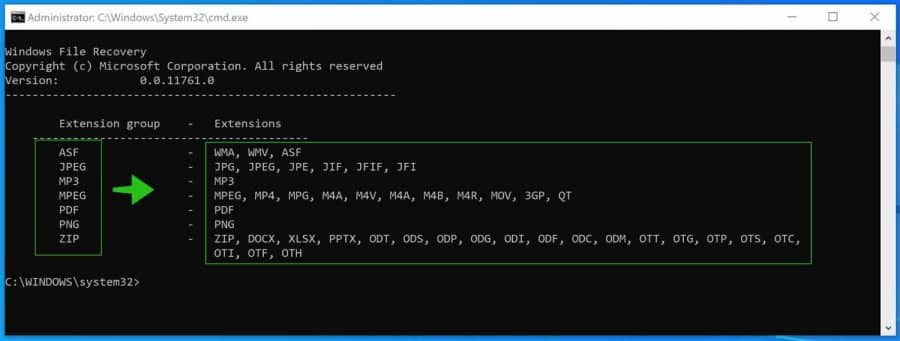 Windows File Recovery (Winfr.exe) - Bestanden herstellen