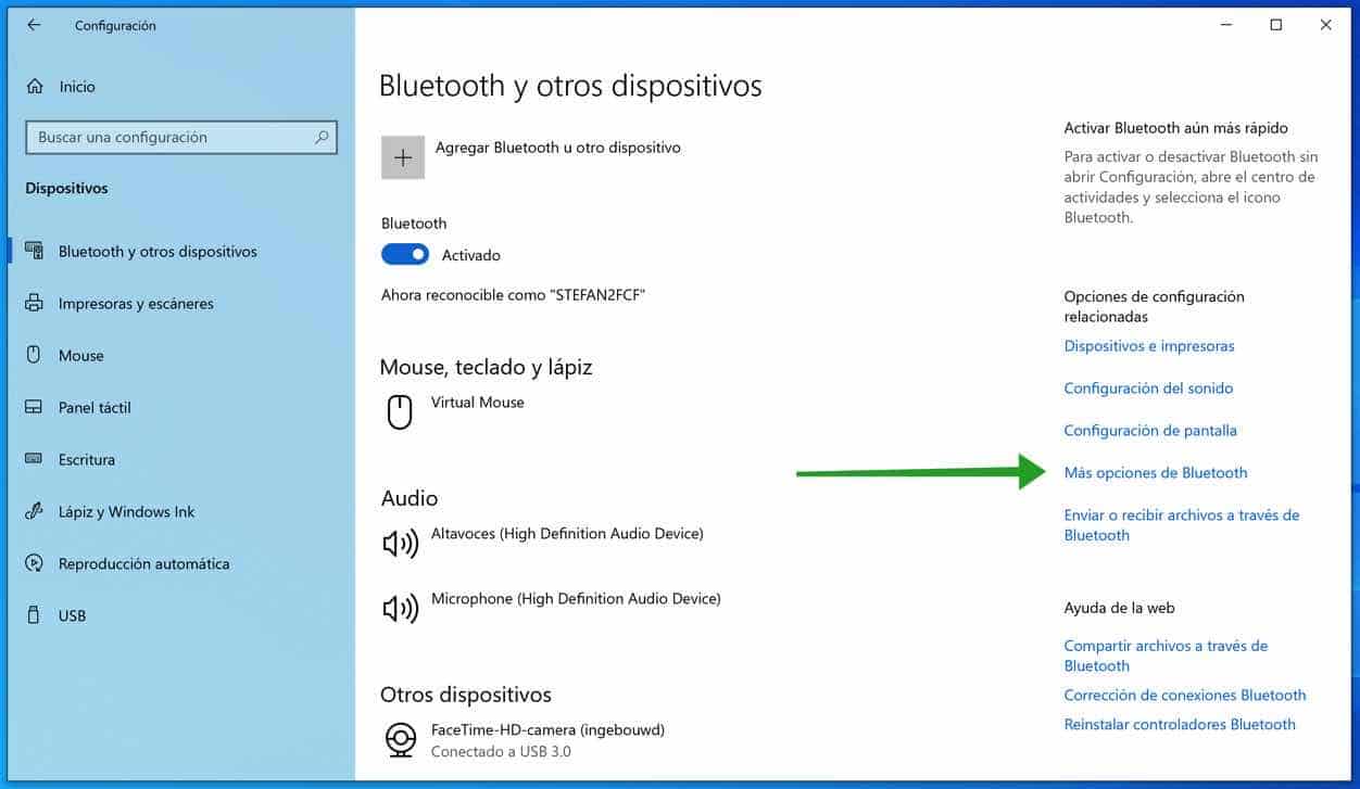 Como Activar Bluetooth En Windows 10 Youtube