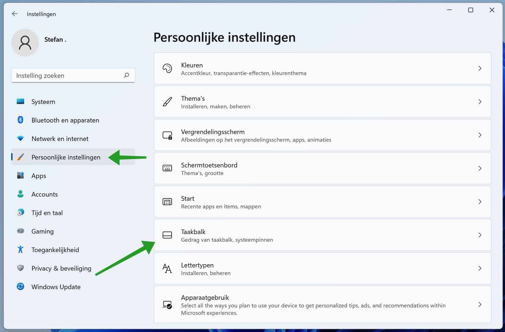 Taakbalk naar links verplaatsen in Windows 11? Zo werkt het!