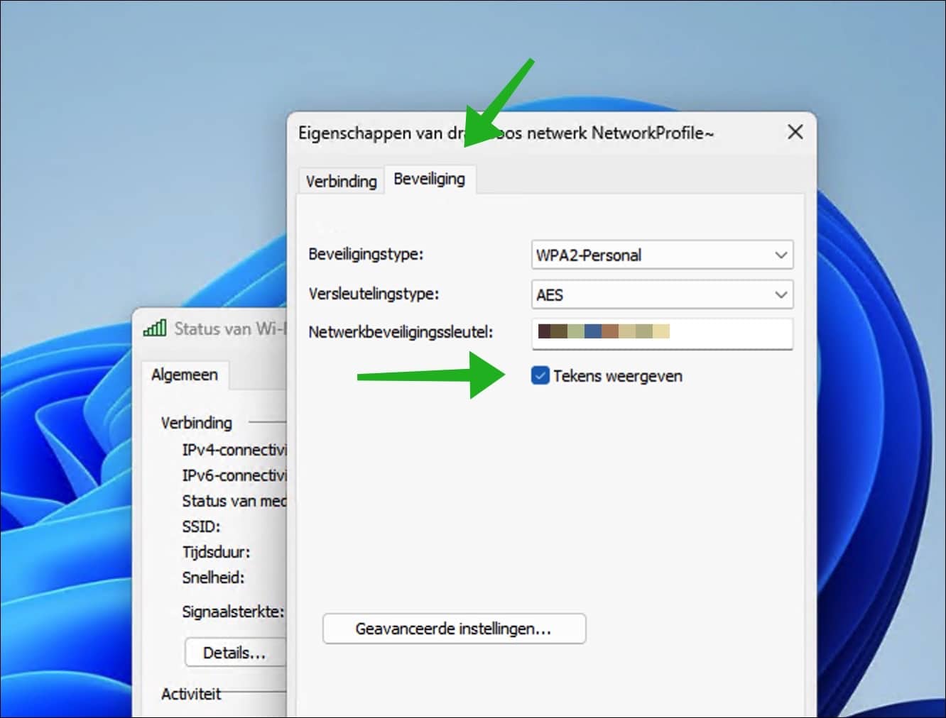 Waar vind ik een Wifi wachtwoord in Windows 11?
