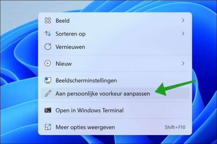 Bureaubladpictogrammen weergeven in Windows 11