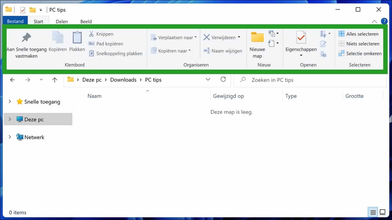 Het oude Windows verkenner terugzetten in Windows 11