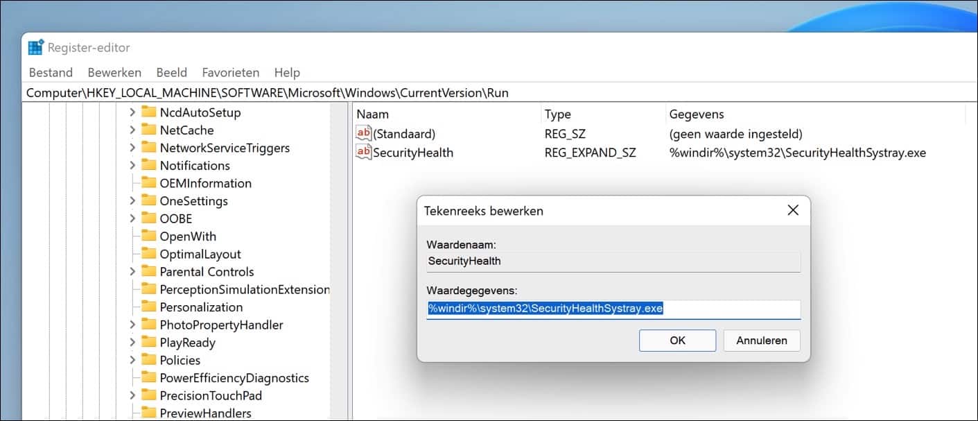 Windows register openen en bewerken in Windows 11 of 10