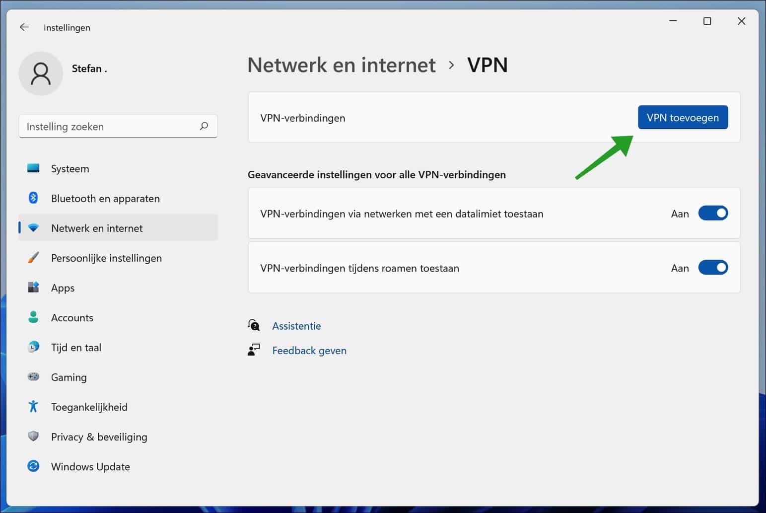 Handmatig een VPN verbinding aanmaken in Windows 11