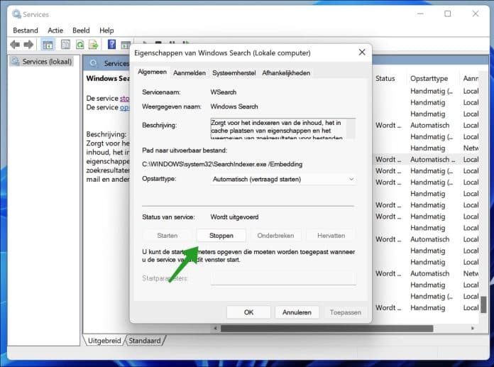 Windows zoeken inschakelen of uitschakelen in Windows 11/10
