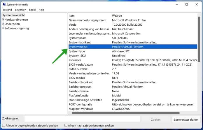 Computermodel of serienummer opzoeken in Windows 11/10