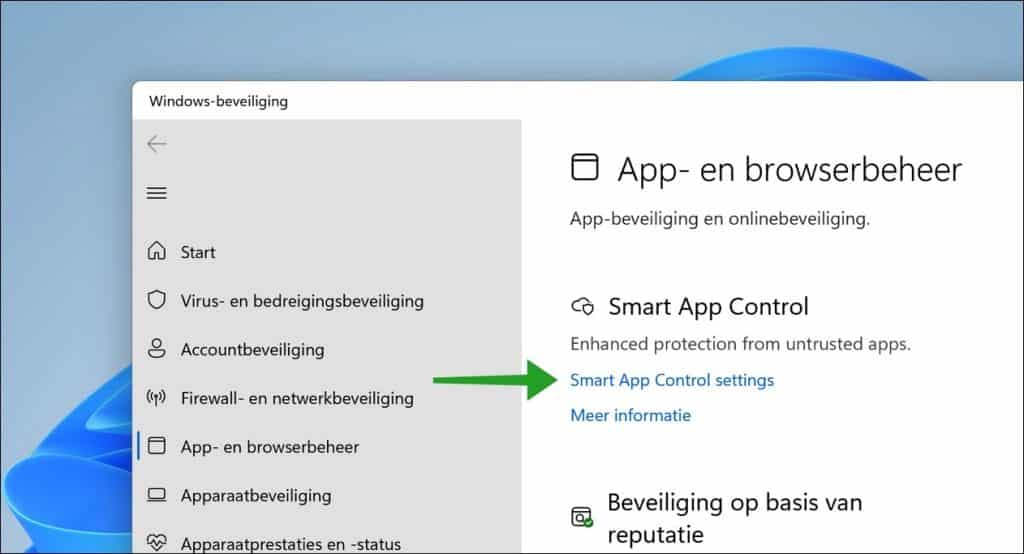 Smart App Control inschakelen of uitschakelen in Windows 11