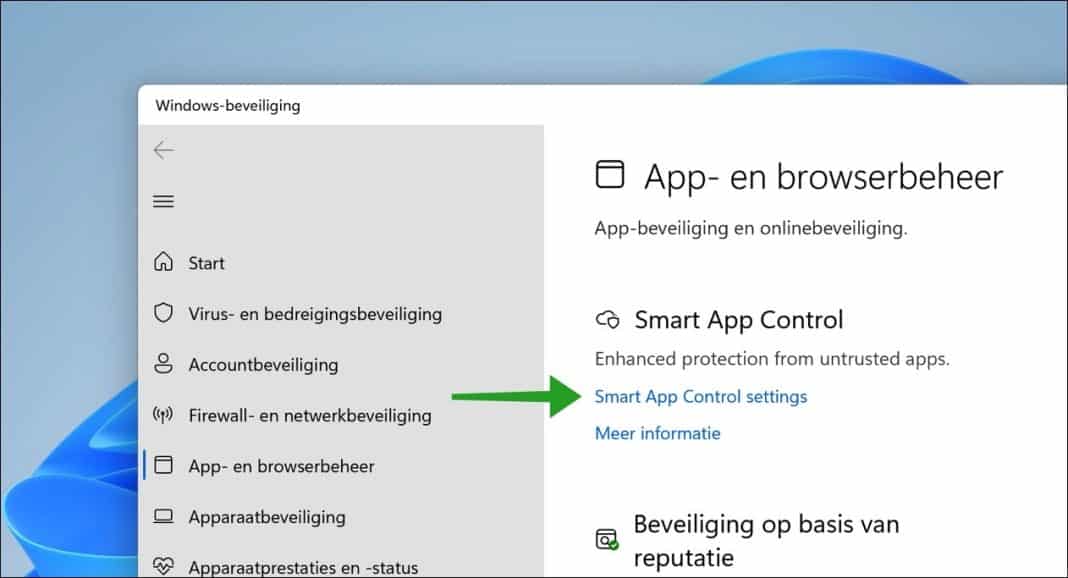 Smart App Control inschakelen of uitschakelen in Windows 11