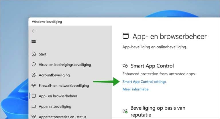 Smart App Control inschakelen of uitschakelen in Windows 11