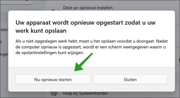 Windows 11 opstarten naar Geavanceerde opstartopties (4 tips)