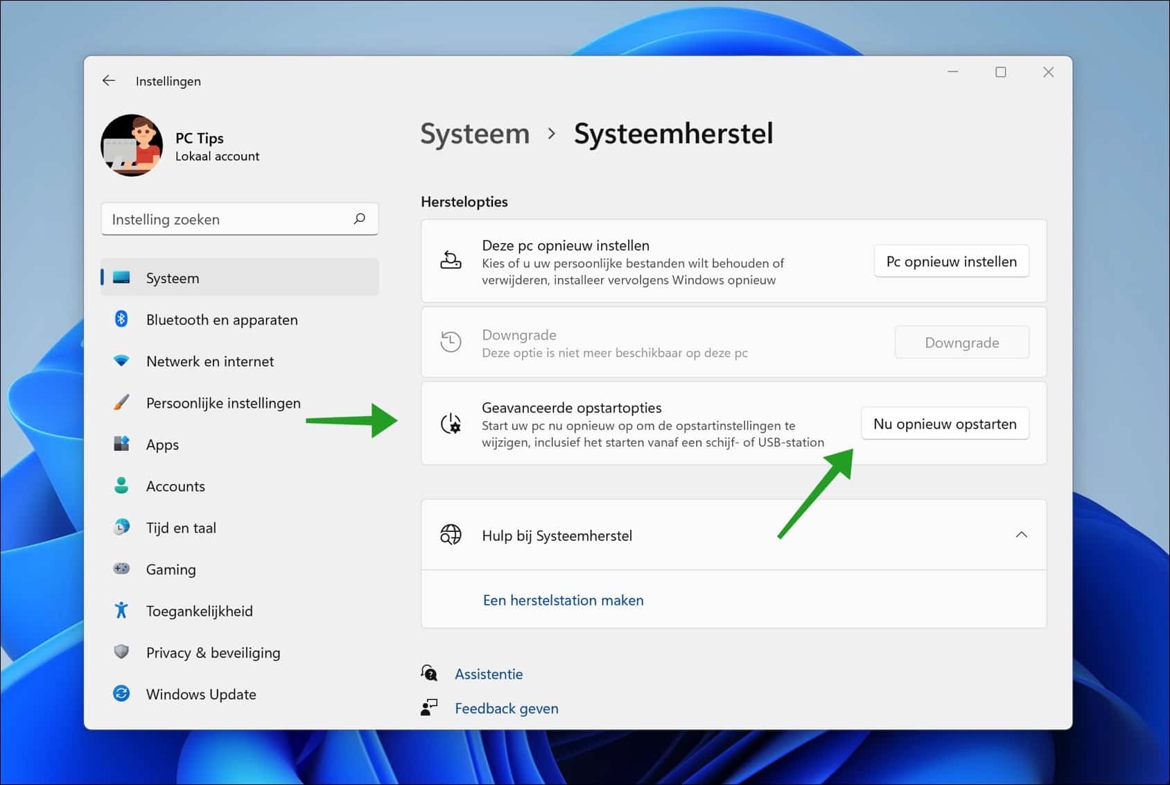 Windows 11 opstarten naar Geavanceerde opstartopties (4 tips)