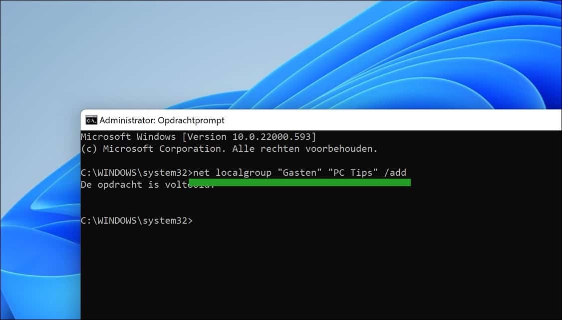 Gebruiker toevoegen aan groep in Windows 11 of Windows 10