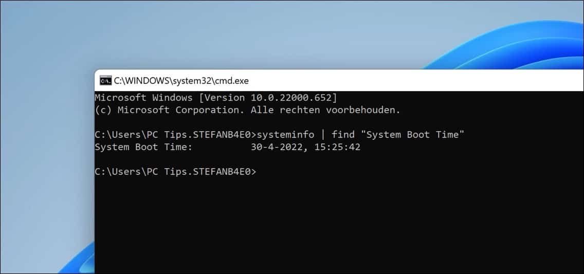 Hoe lang staat mijn Windows PC of Server al aan? (Uptime)
