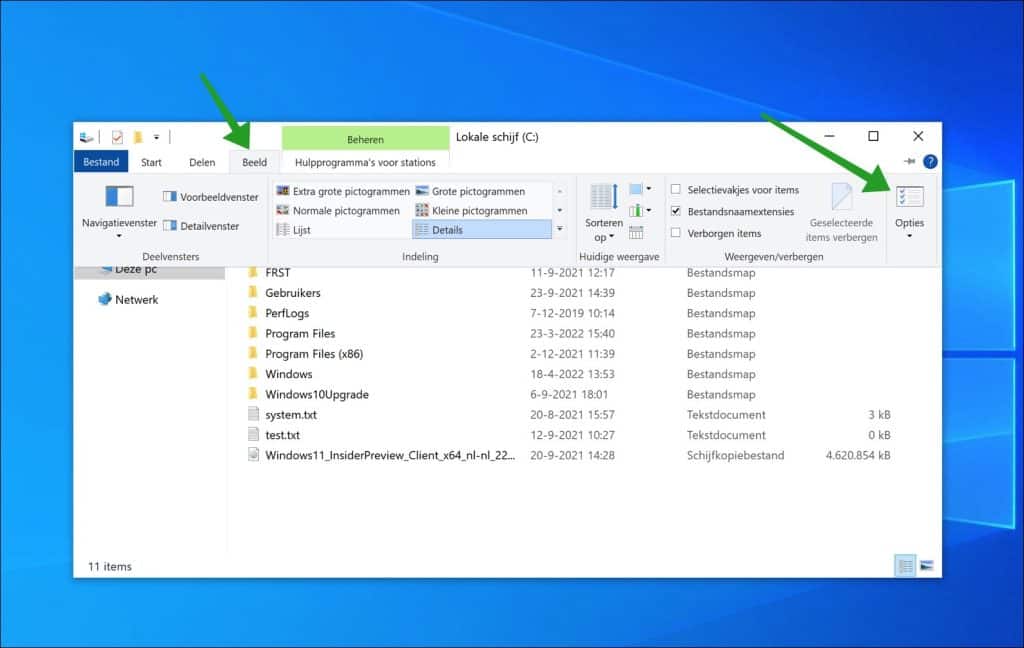 Volledig pad weergeven in de Windows Verkenner