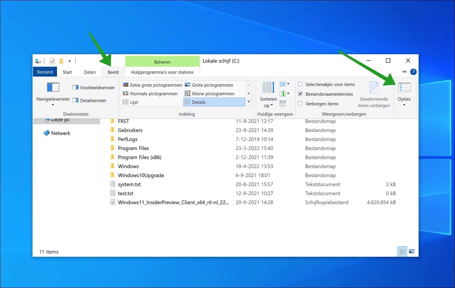 Volledig pad weergeven in de Windows Verkenner