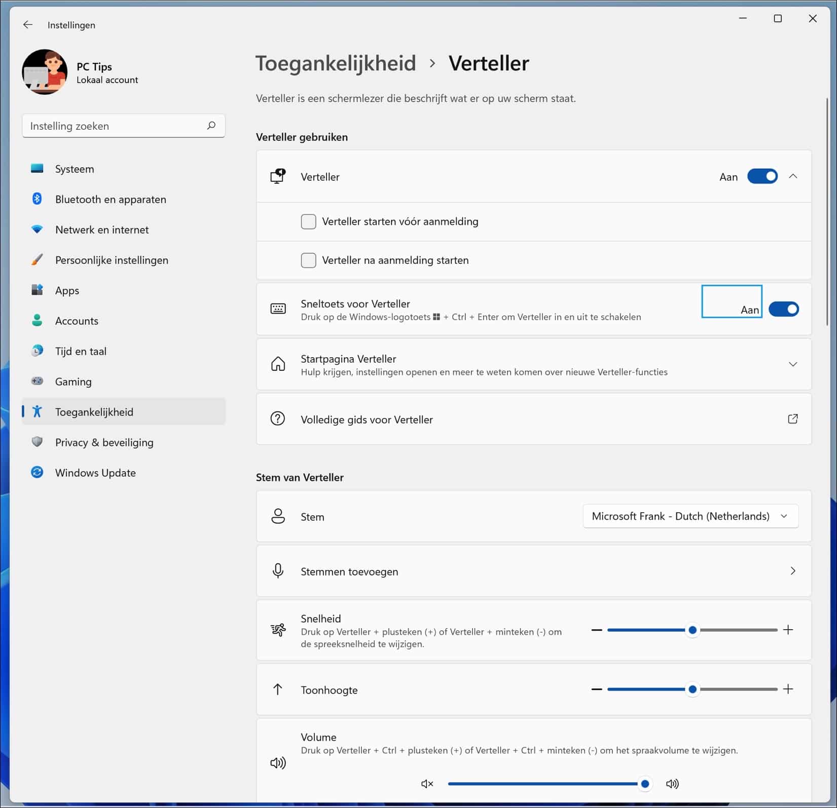 Verteller inschakelen of uitschakelen in Windows 11 (Gids)