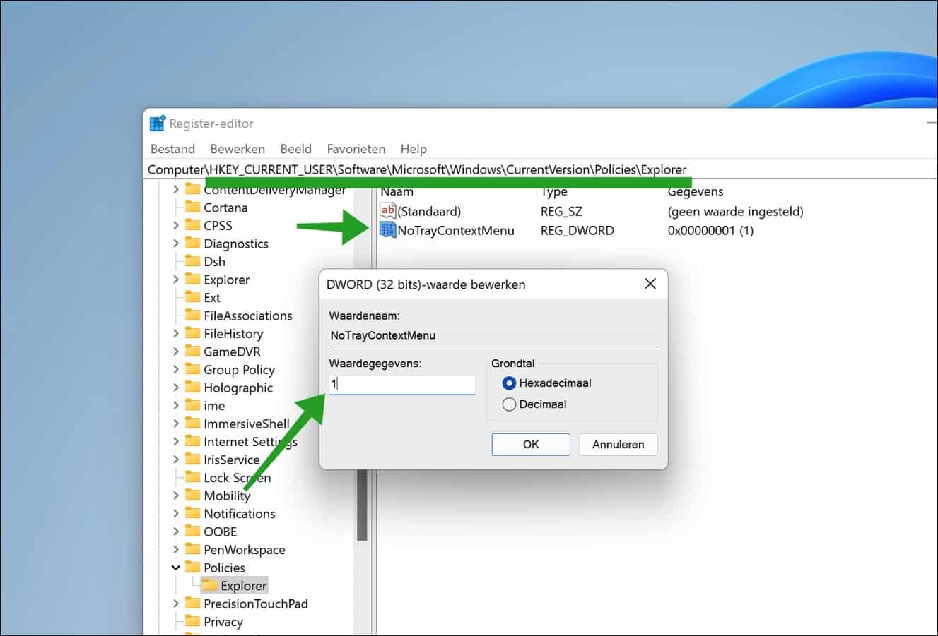 Rechtermuis klik menu blokkeren in Windows 11 of Windows 10