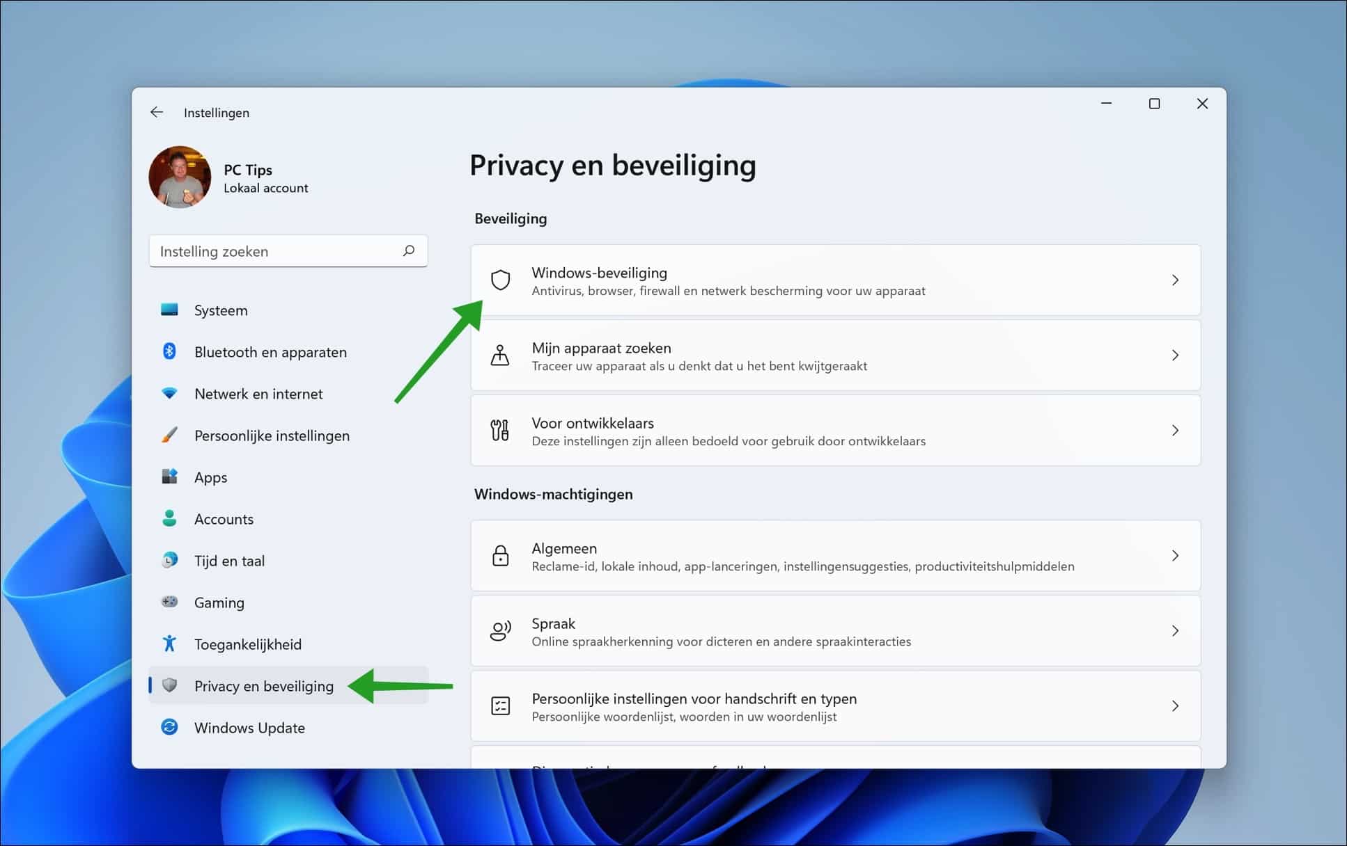 Meldingen die u ontvangt van Windows-beveiliging beheren