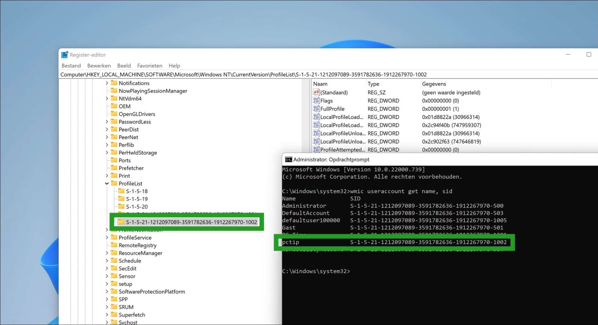 Naam van profielmap wijzigen in Windows 11 of Windows 10