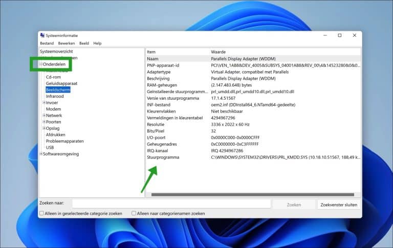 Computer specificaties bekijken in Windows 11 of Windows 10