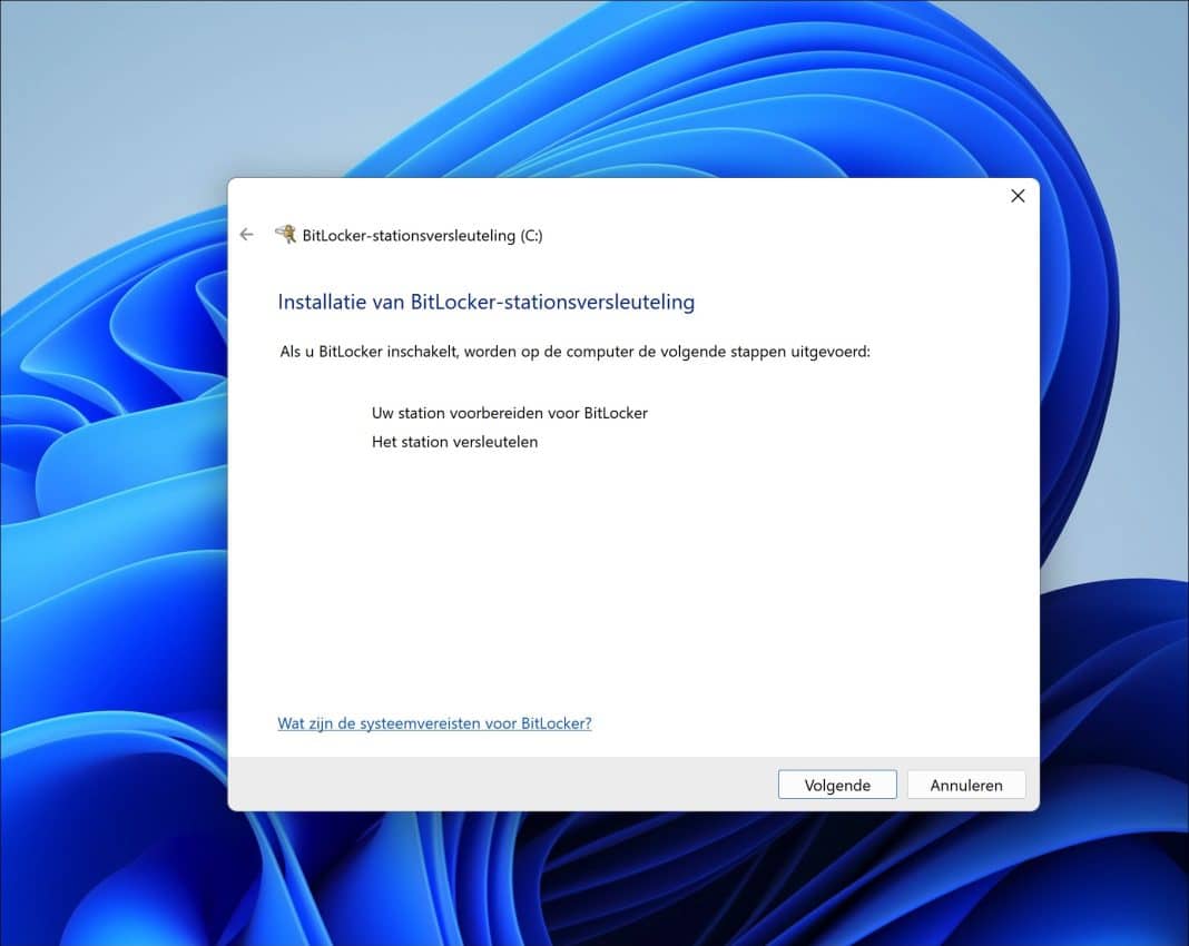 Bitlocker inschakelen in Windows 11 of 10 zonder TPM