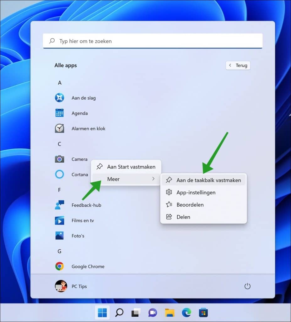 4 manieren om een programma vast te maken aan de taakbalk