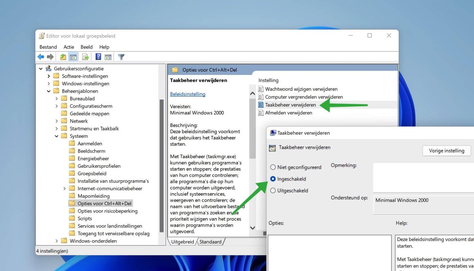 Taakbeheer blokkeren in Windows 11? Zo werkt het!