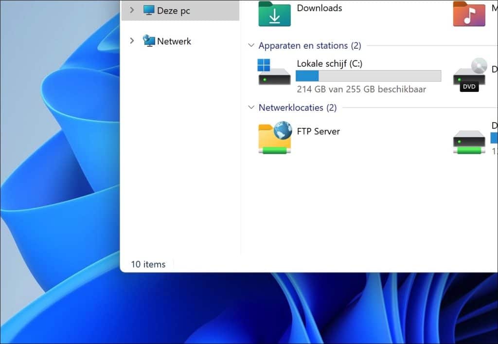 Een FTP netwerkstation aanmaken in Windows 11