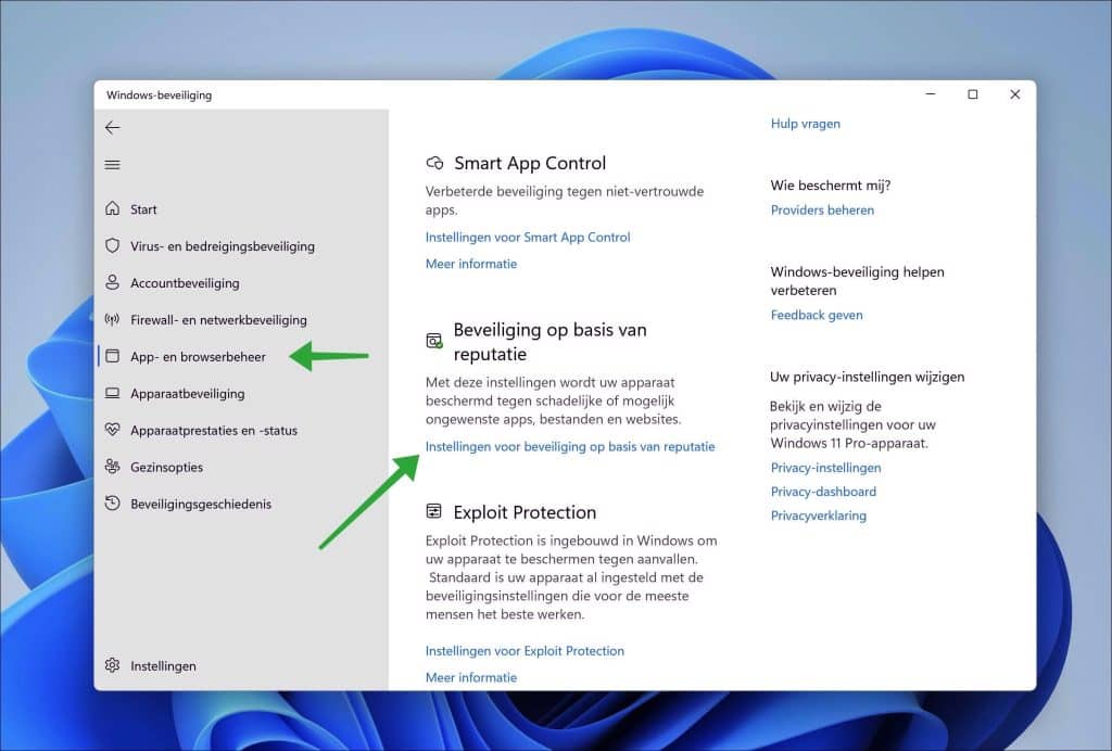 Bescherming tegen phishing inschakelen in Windows 11
