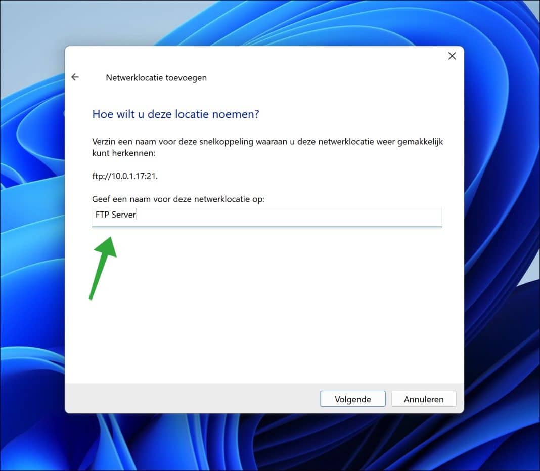 Een FTP netwerkstation aanmaken in Windows 11