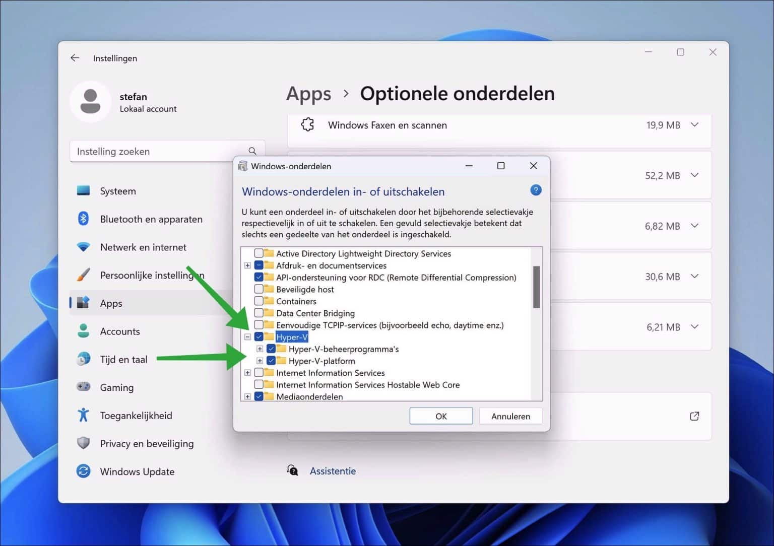 Hyper-V installeren en inschakelen in Windows 11