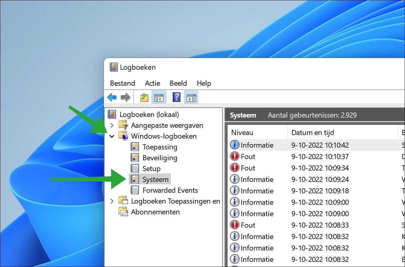 Wanneer is Windows 11 of 10 voor het laatst afgesloten?
