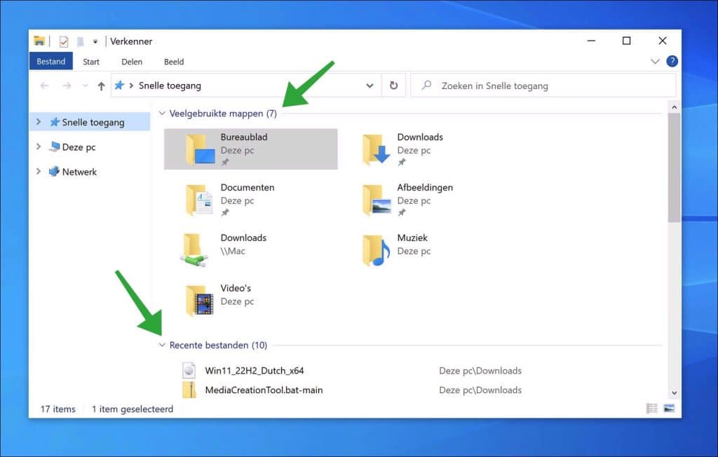 Geschiedenis van Windows verkenner wissen in Windows 10