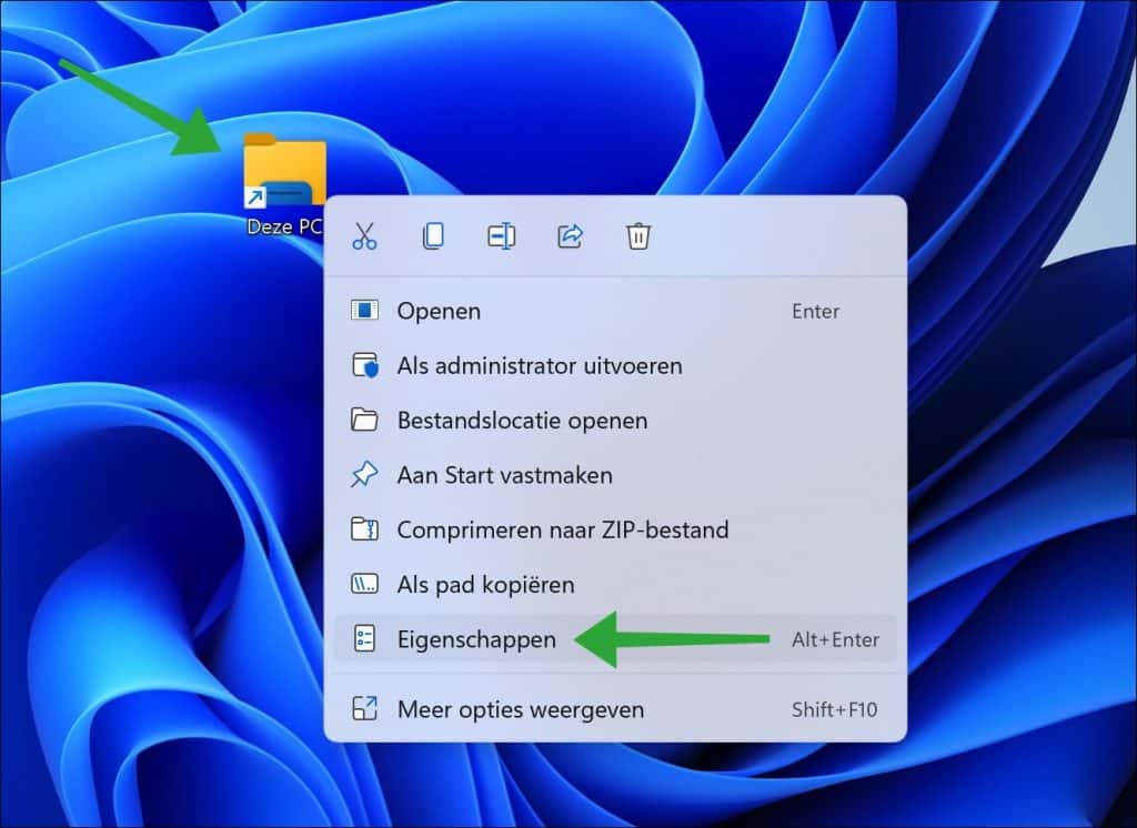 "Deze PC" snelkoppeling vastmaken aan de taakbalk