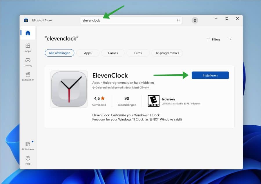 Seconden weergeven in de taakbalk klok in Windows 11