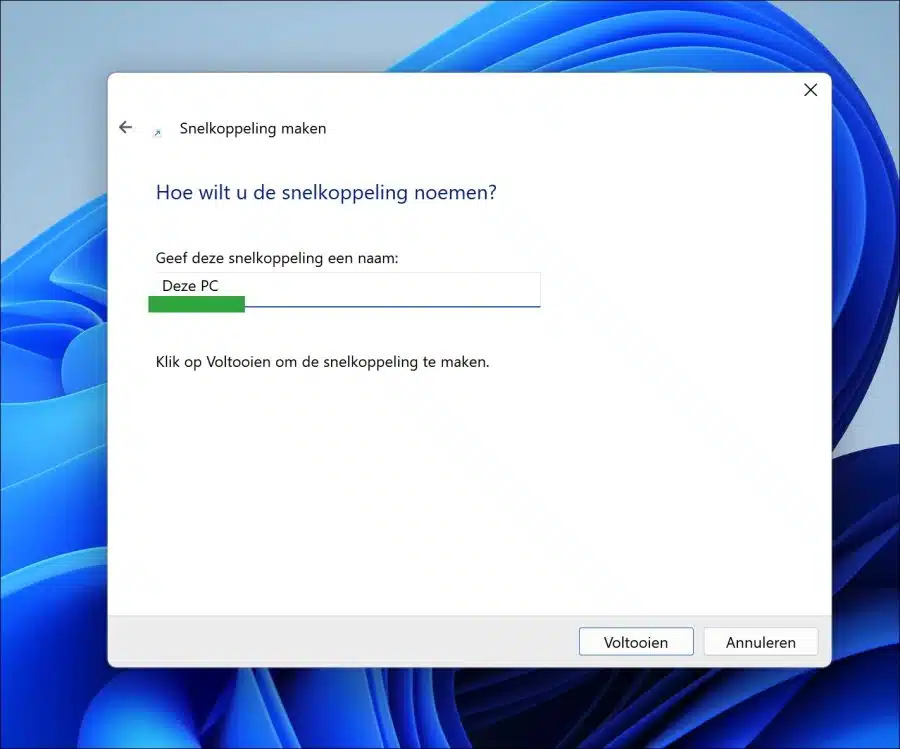 "Deze PC" snelkoppeling vastmaken aan de taakbalk