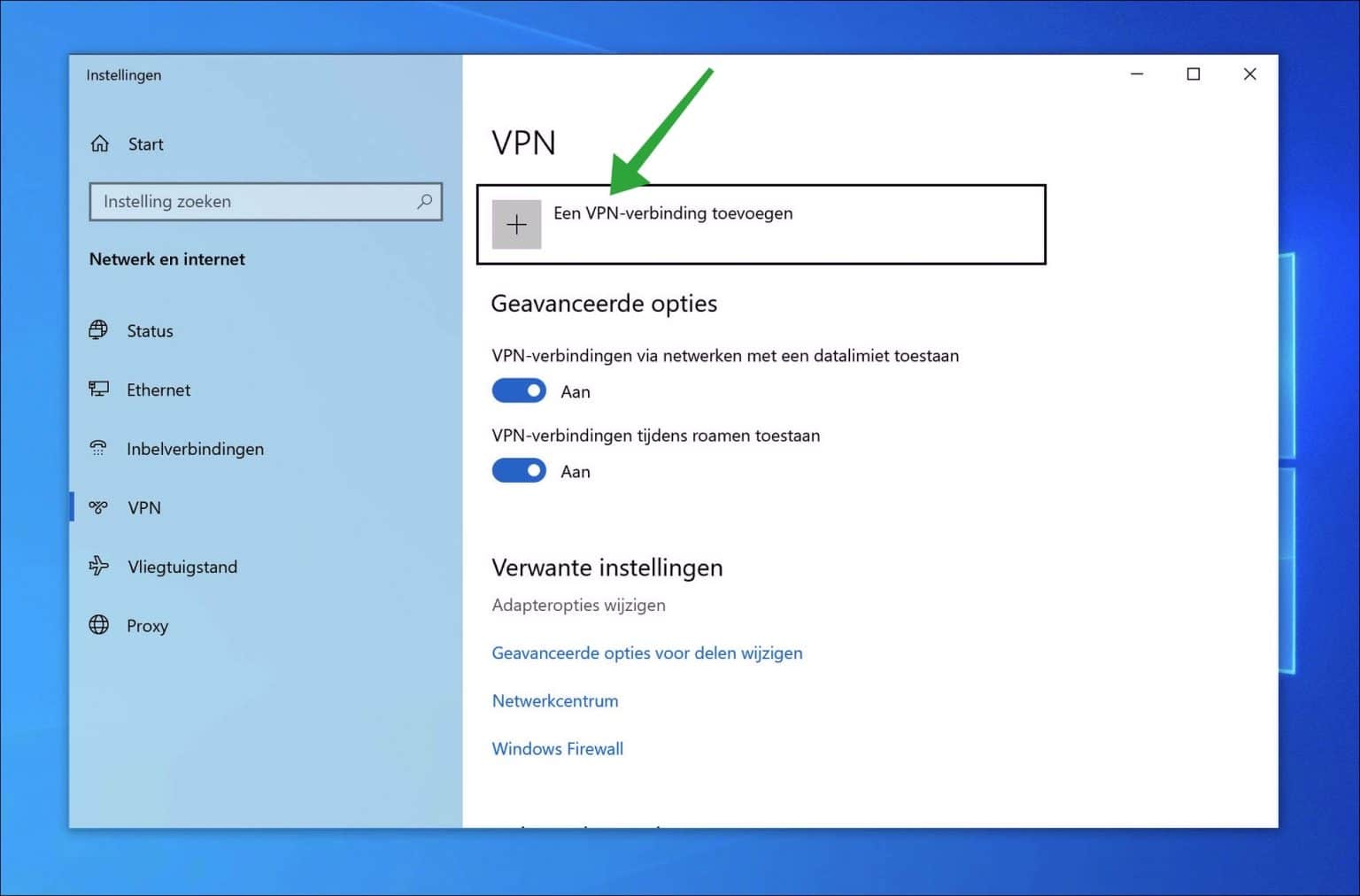Windows 10 instellen als VPN server en VPN verbinding aanmaken