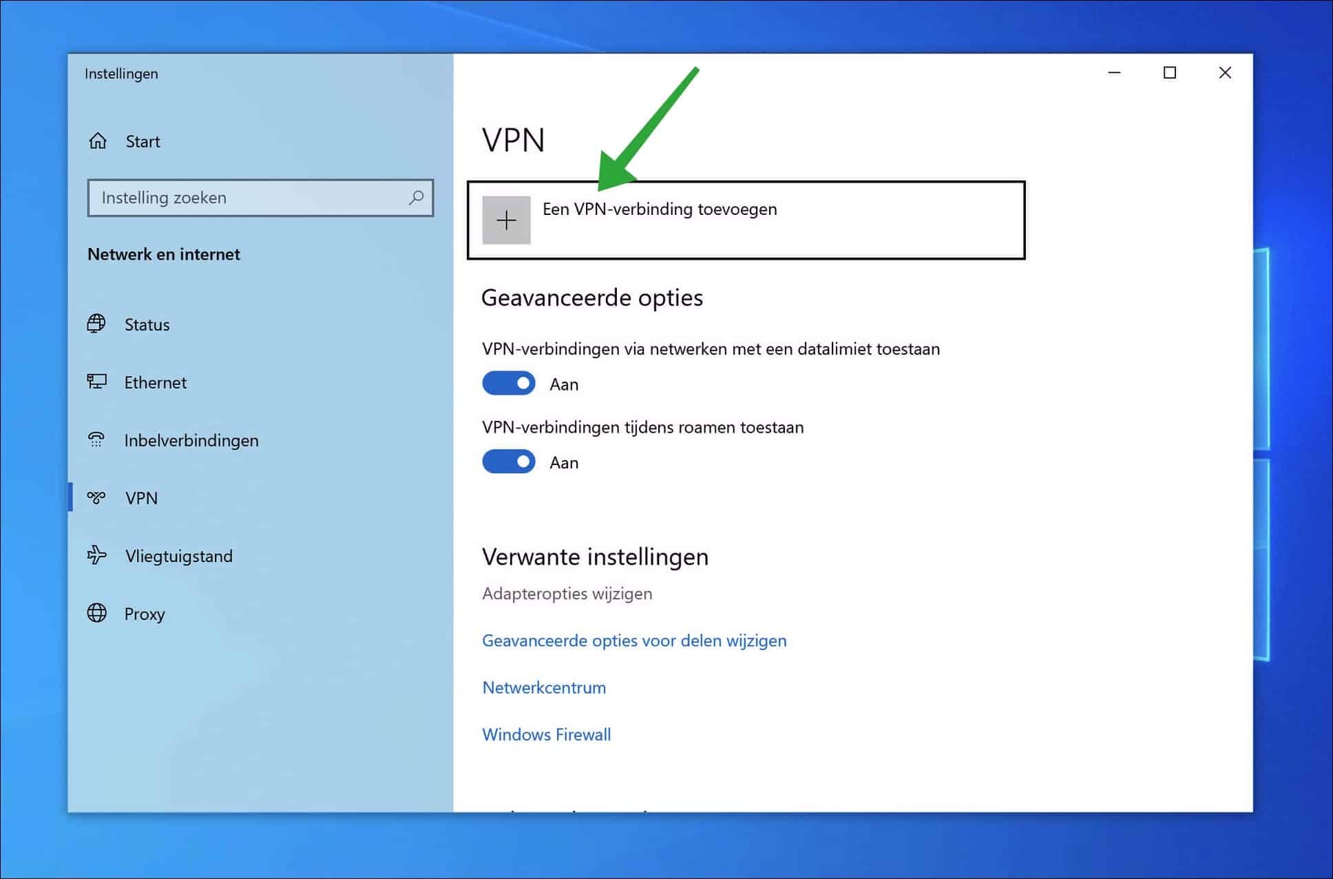 Windows 10 instellen als VPN server en VPN verbinding aanmaken