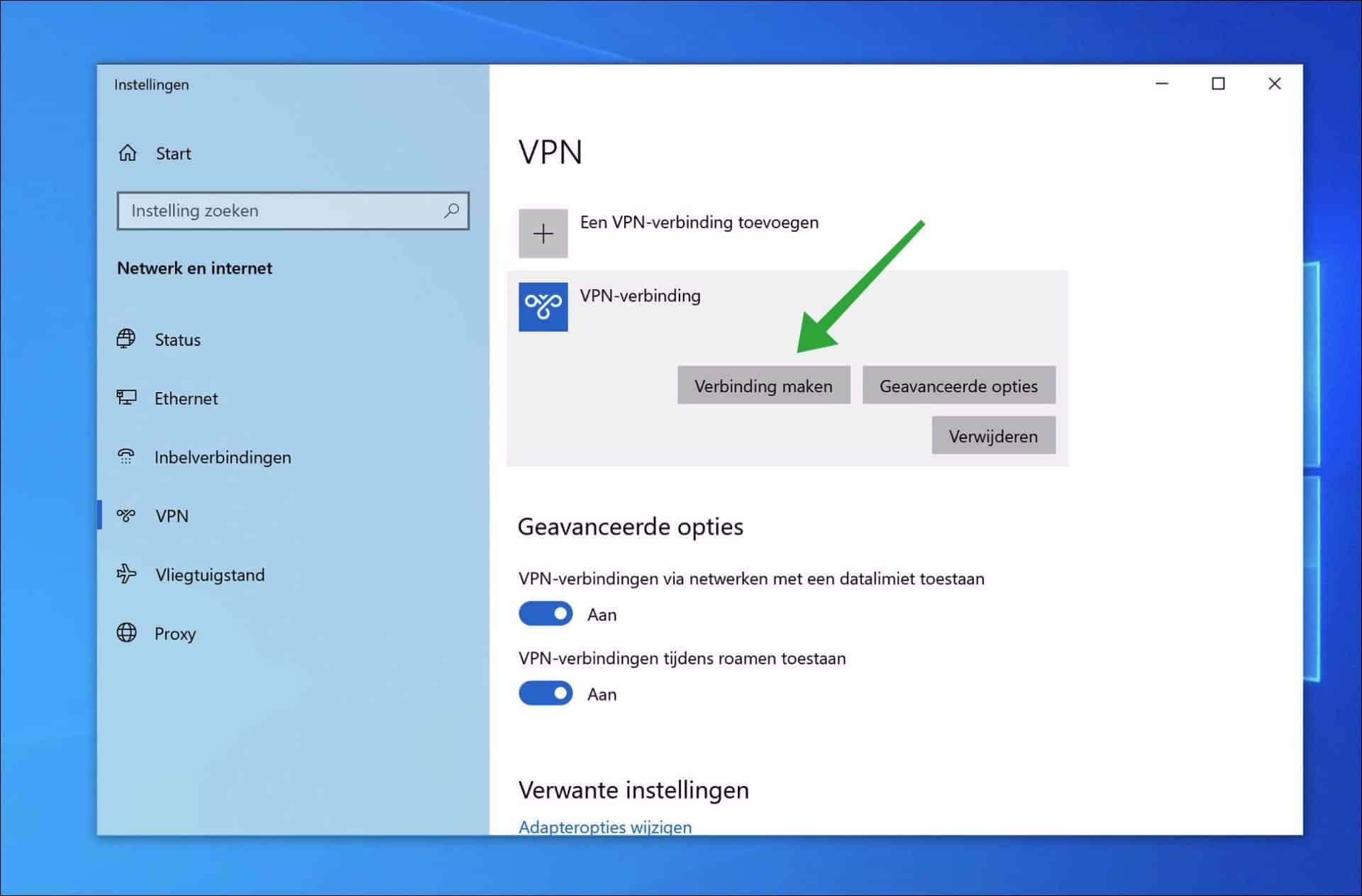 Windows 10 instellen als VPN server en VPN verbinding aanmaken