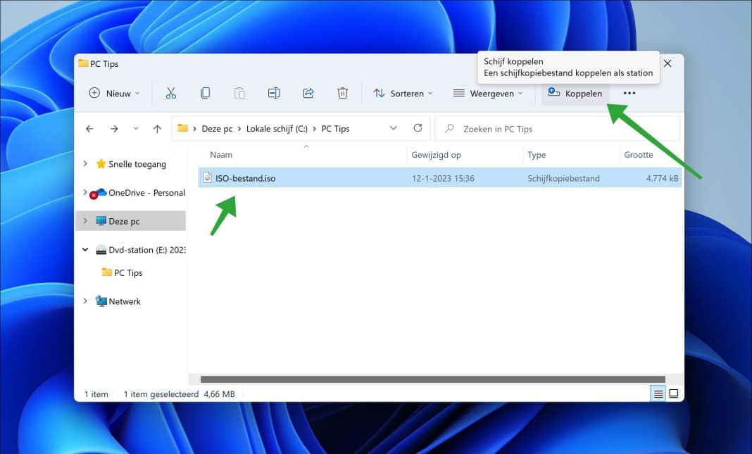 ISO bestand maken in Windows 11 of 10 met WinBurner