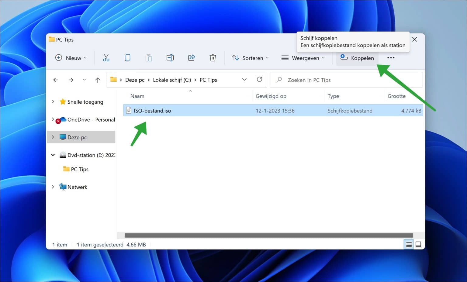 ISO bestand maken in Windows 11 of 10 met WinBurner