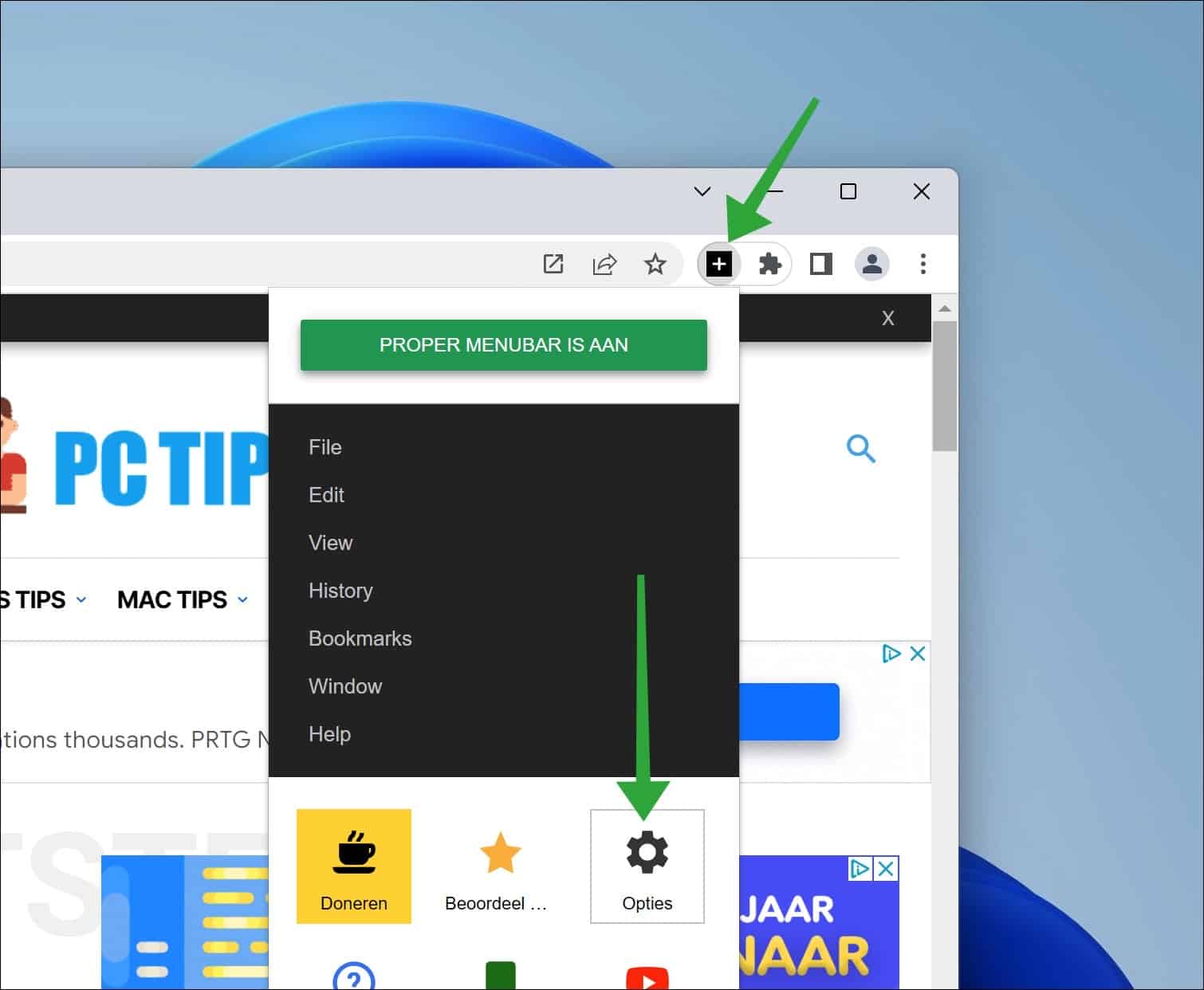 Menubalk toevoegen in de Google Chrome browser? Dit is hoe!