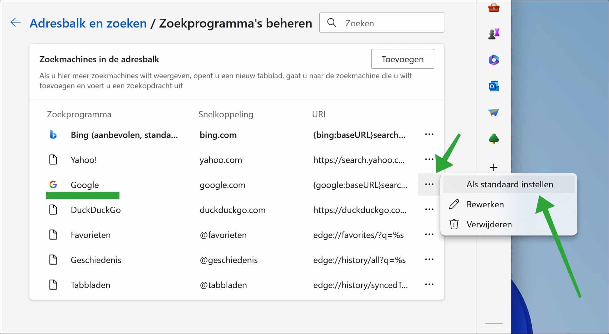 Bing verwijderen uit de Microsoft Edge browser (Gids!)